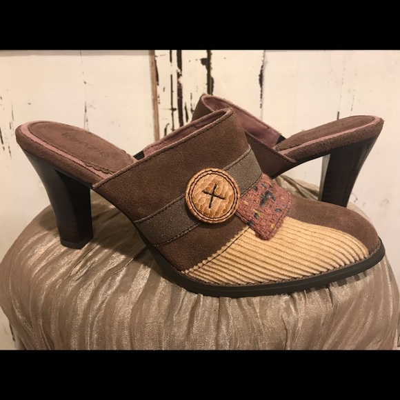 kenzie | Shoes | Kenzie Mules With Patchwork Design | Poshmark